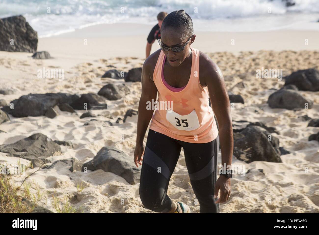 U.S. Marine Corps Lt. Col. Marshalee Clarke, commanding officer ...