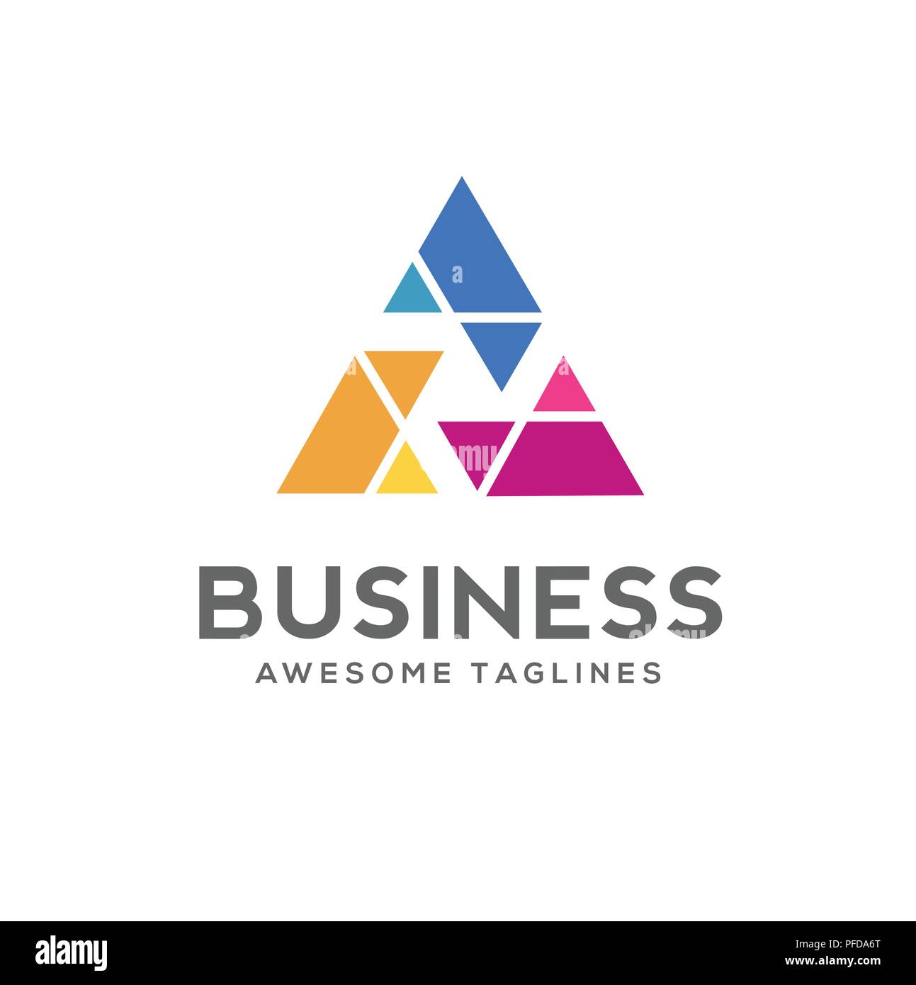 Abstract triangle logo, creative Media play logo, vector logo concept ...