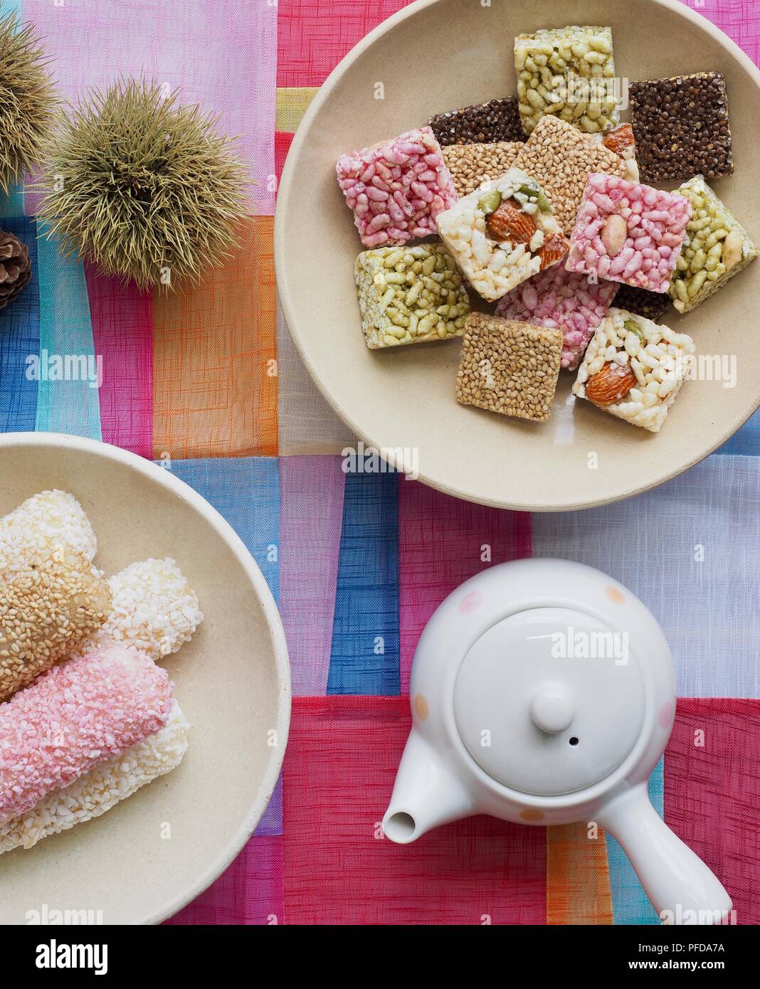 Korean traditional snacks Sweet Rice Puffs , Gangjeong Stock Photo - Alamy
