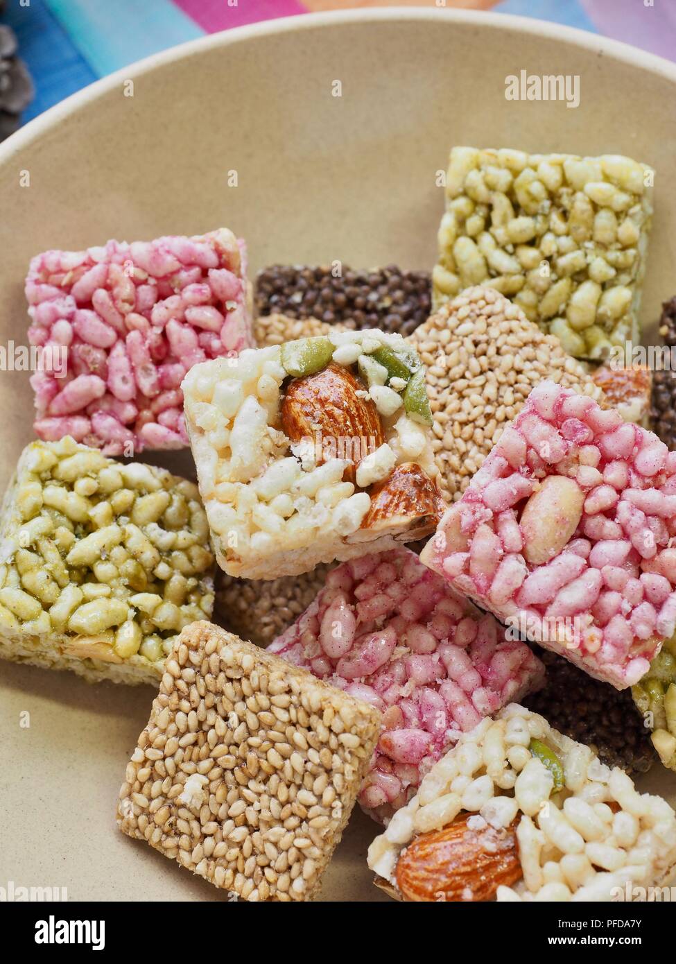 Korean traditional snacks Sweet Rice Puffs , Gangjeong Stock Photo - Alamy