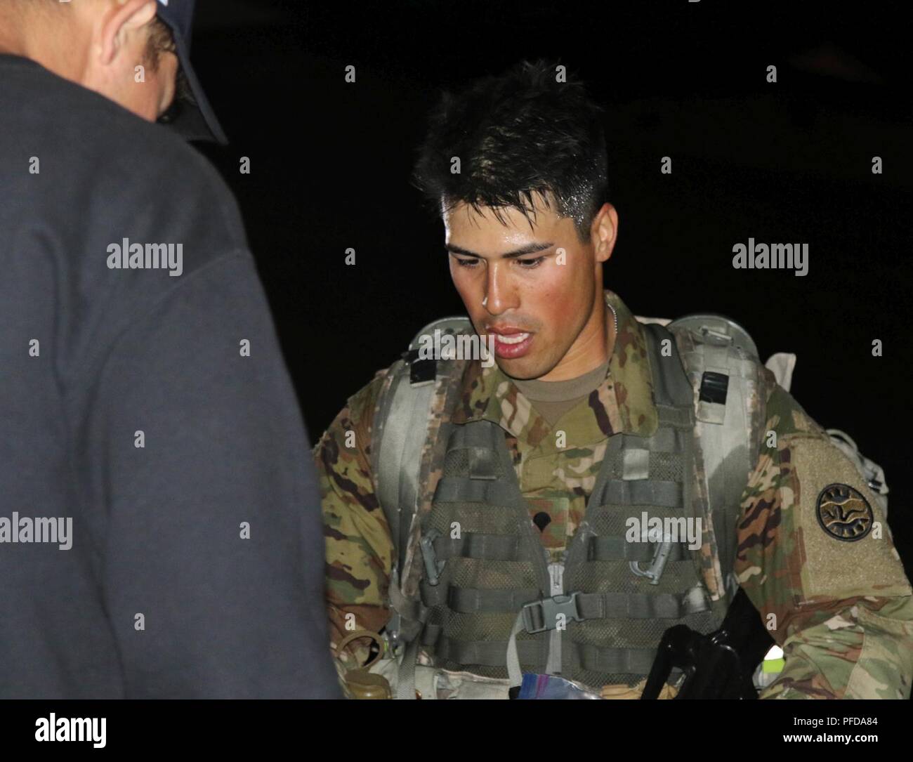 Soldiers and Airmen complete a 12-mile timed ruck march prior to ...