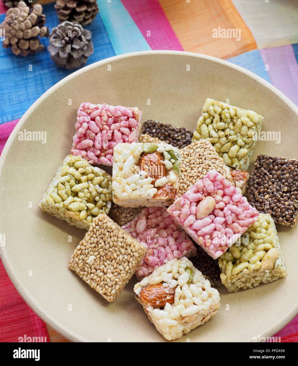 Korean traditional snacks Sweet Rice Puffs , Gangjeong Stock Photo - Alamy