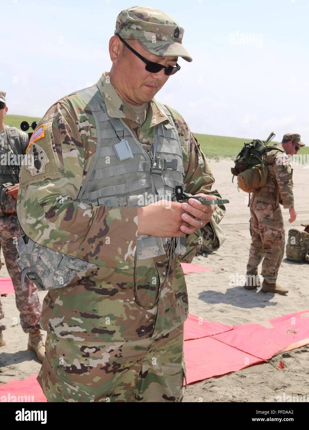 Sgt. 1st Class Gary Hanson, with the 249th Regional Training Institute ...
