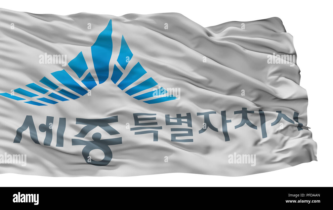 Sejong City Flag, South Korea, Isolated On White Background Stock Photo ...