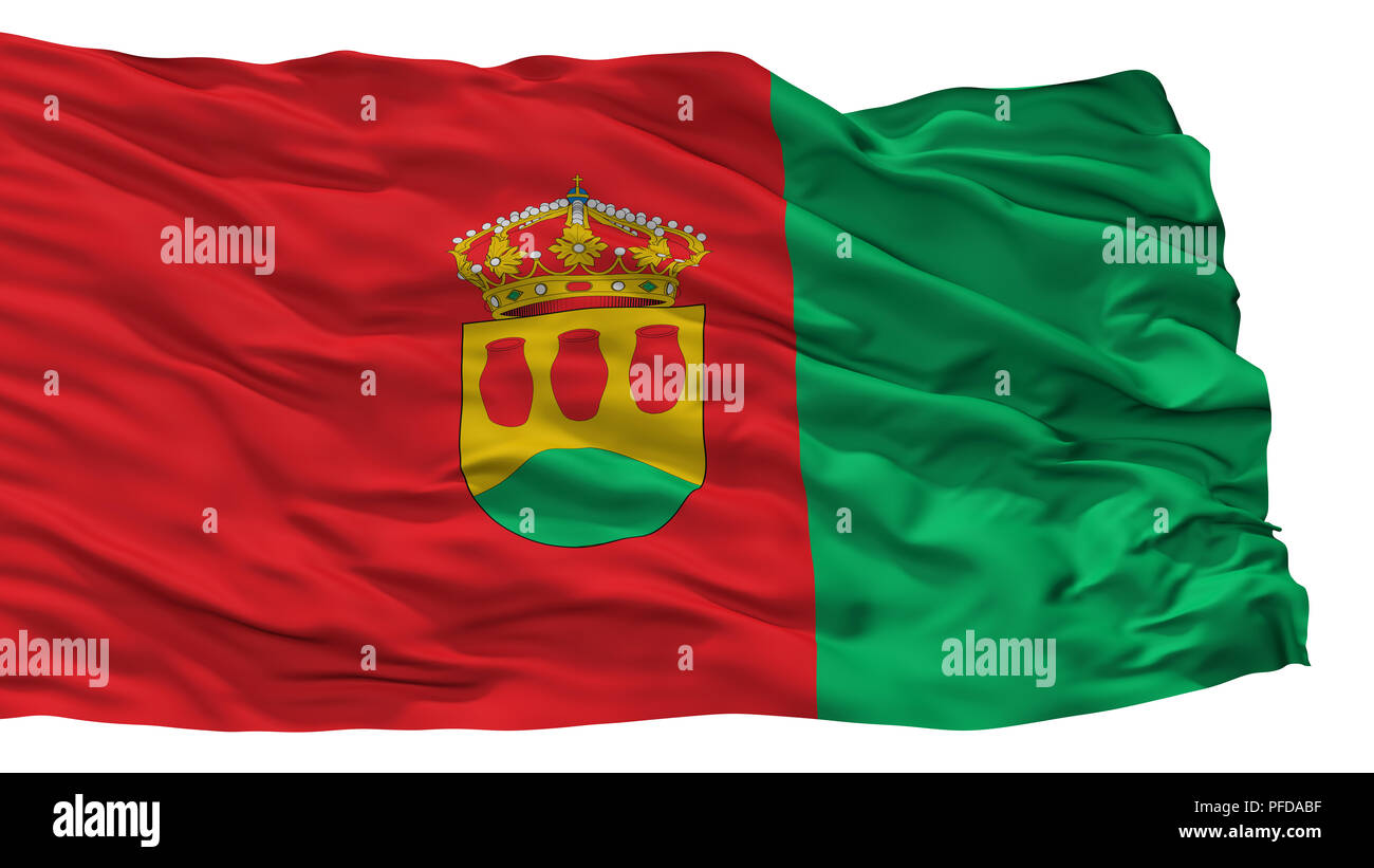 Alcorcon City Flag, Spain, Isolated On White Background Stock Photo - Alamy