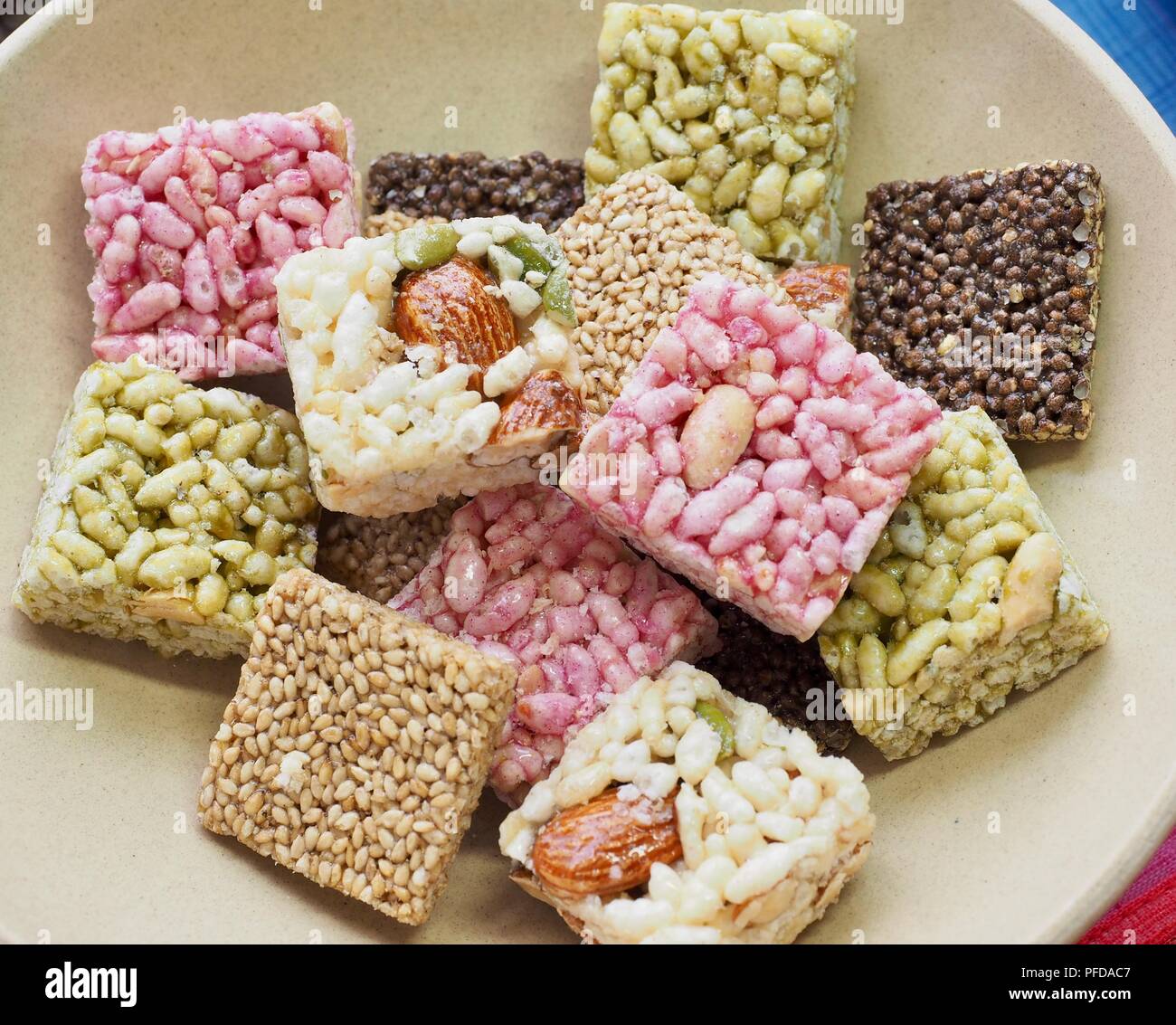 Korean traditional snacks Sweet Rice Puffs , Gangjeong Stock Photo - Alamy