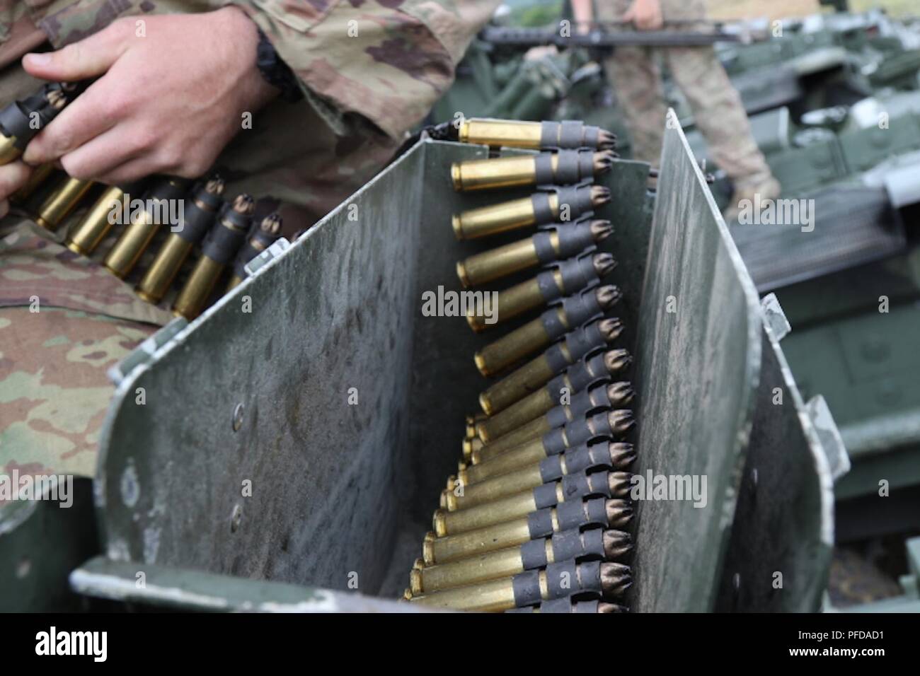 Spc. Christopher Compo, 3rd Cavalry Regiment, Fort Hood Texas, prepares ...