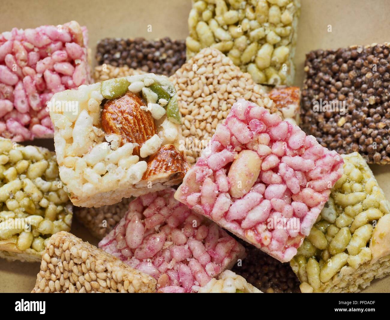 Korean traditional snacks Sweet Rice Puffs , Gangjeong Stock Photo - Alamy
