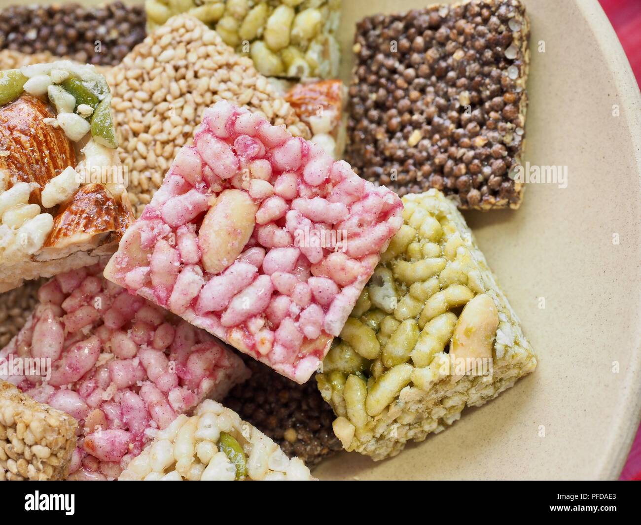 Korean traditional snacks Sweet Rice Puffs , Gangjeong Stock Photo - Alamy