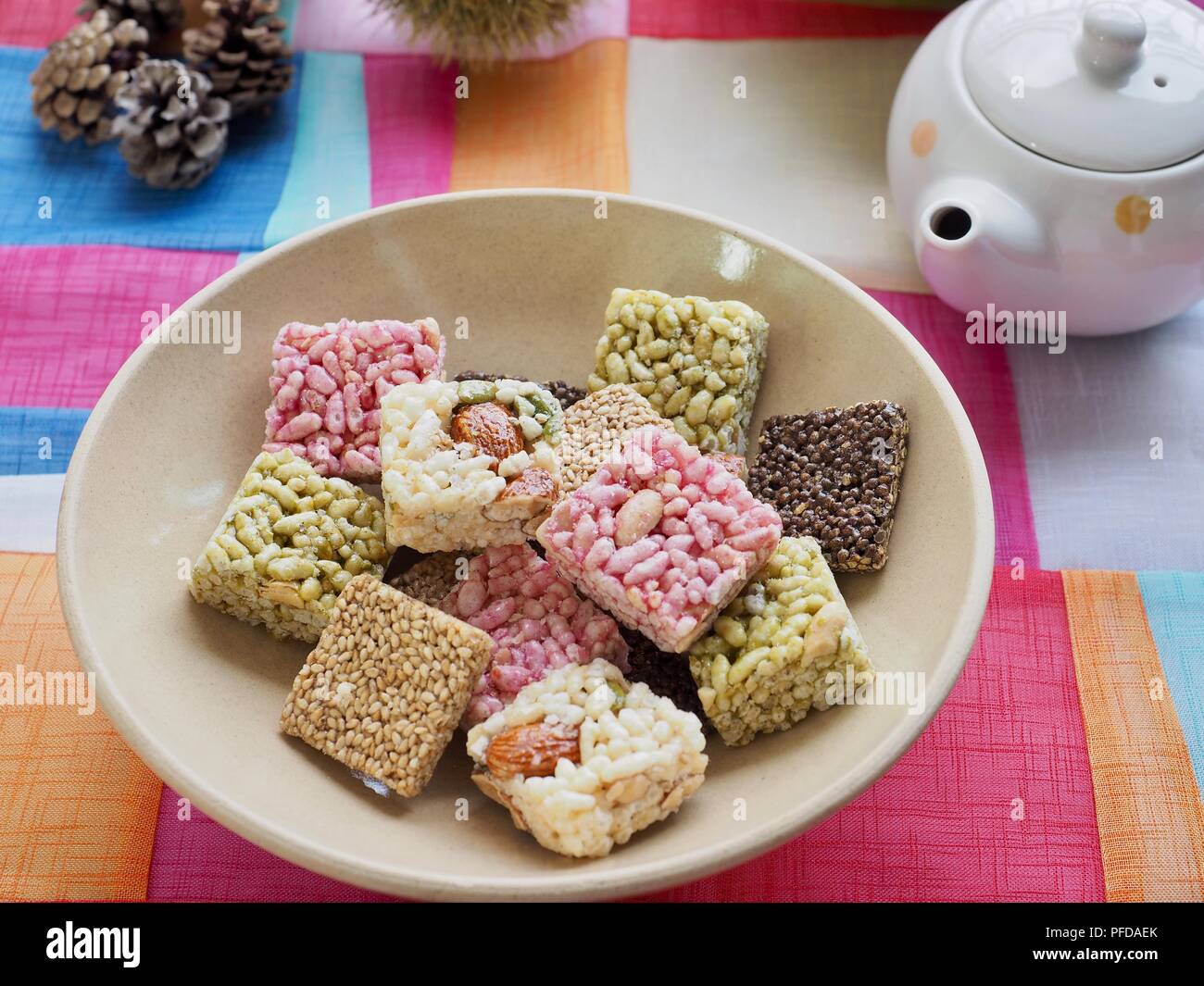 Korean traditional snacks Sweet Rice Puffs , Gangjeong Stock Photo - Alamy