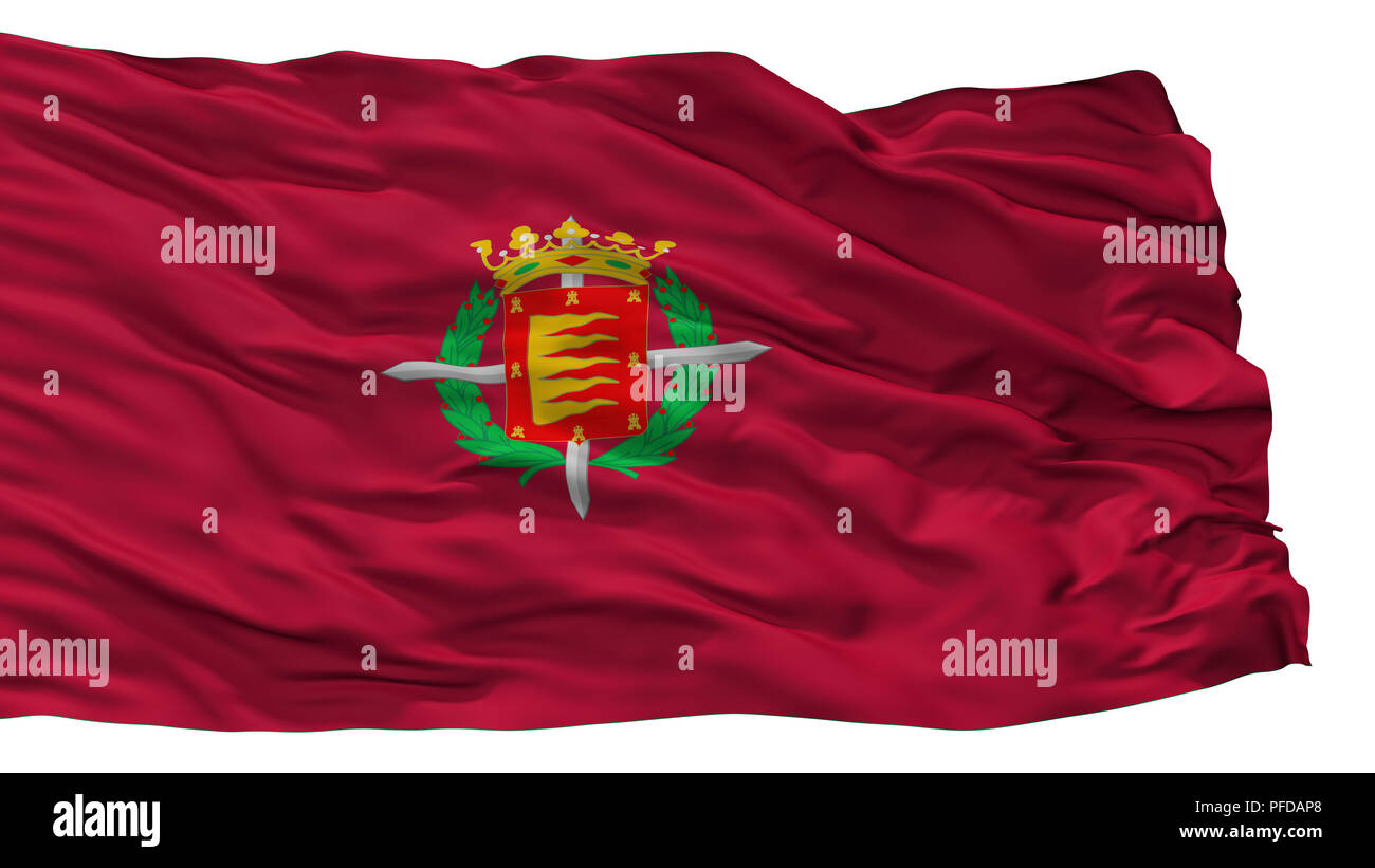 Valladolid City Flag, Spain, Isolated On White Background Stock Photo ...