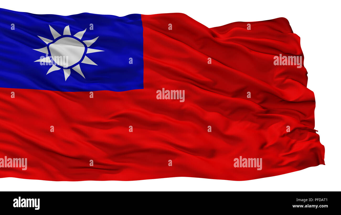 Republic Of China City Flag, Taiwan, Isolated On White Background Stock ...