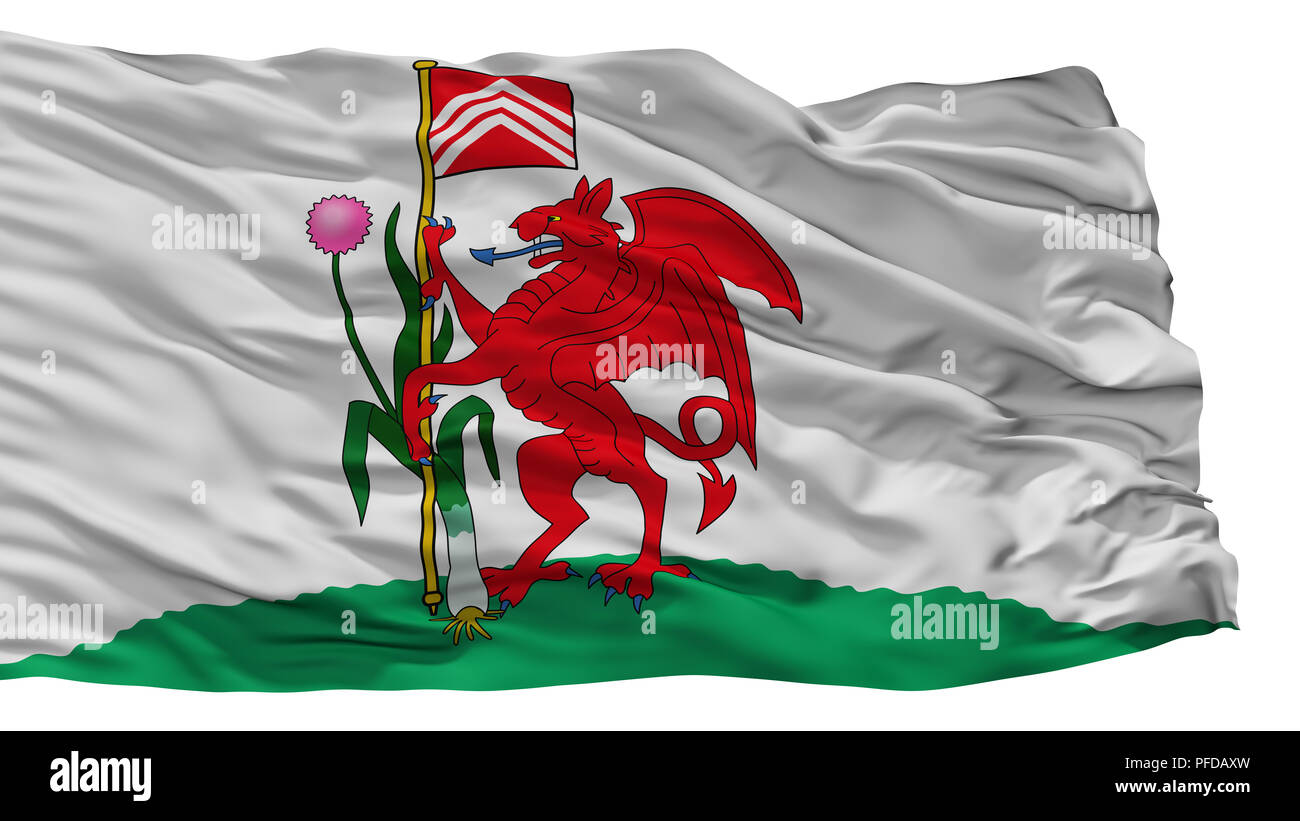 Cardiff City Flag, Uk, Isolated On White Background Stock Photo - Alamy