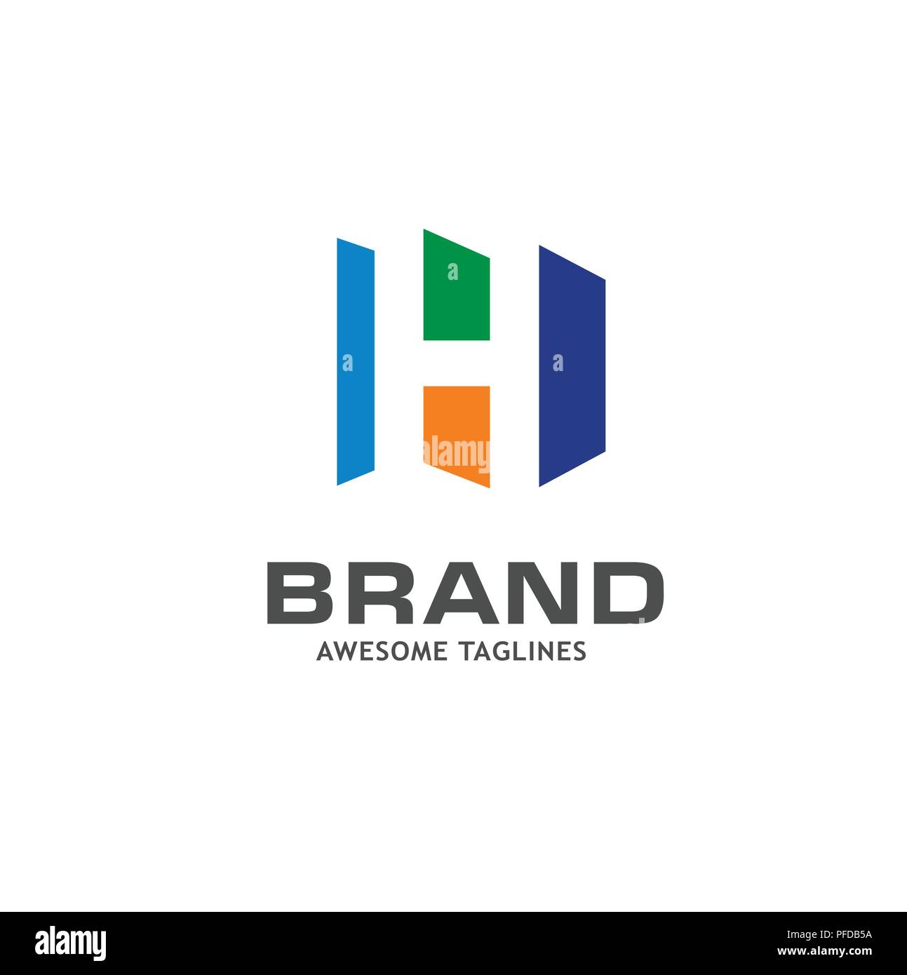 Letter H logo icon design template elements. Logo initial letter H ...