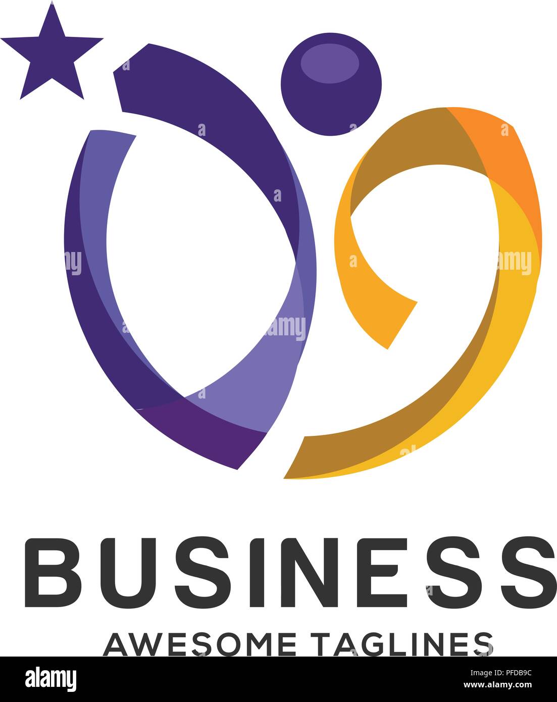 abstract colorful circle human figure active Fitness logo template ...