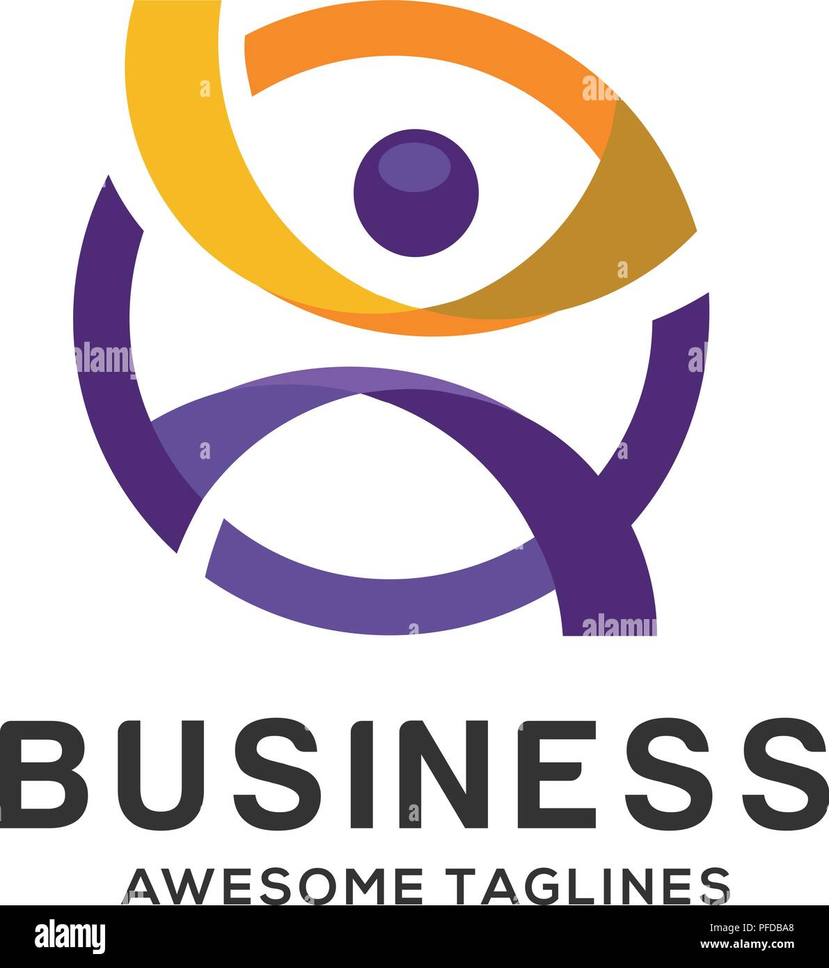 abstract colorful circle human figure active Fitness logo template ...