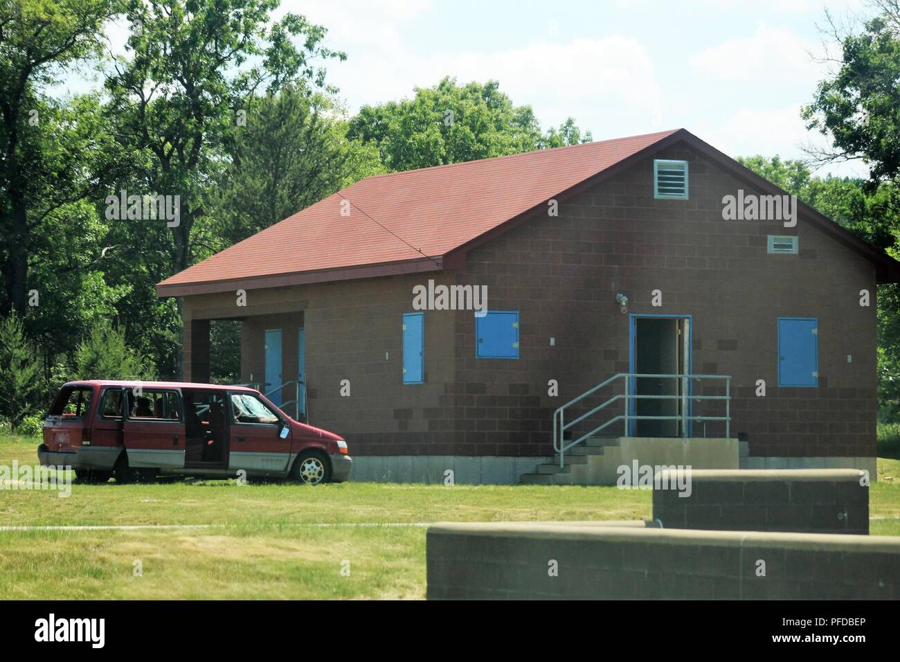 An exterior view of an area of the Fort McCoy Combined Arms Collective ...