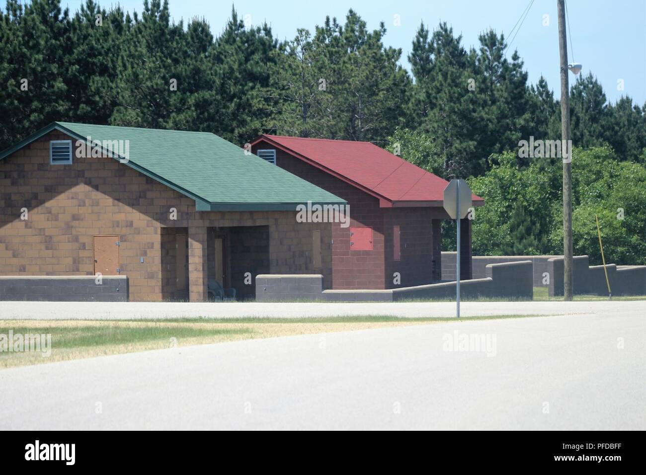 An exterior view of an area of the Fort McCoy Combined Arms Collective ...