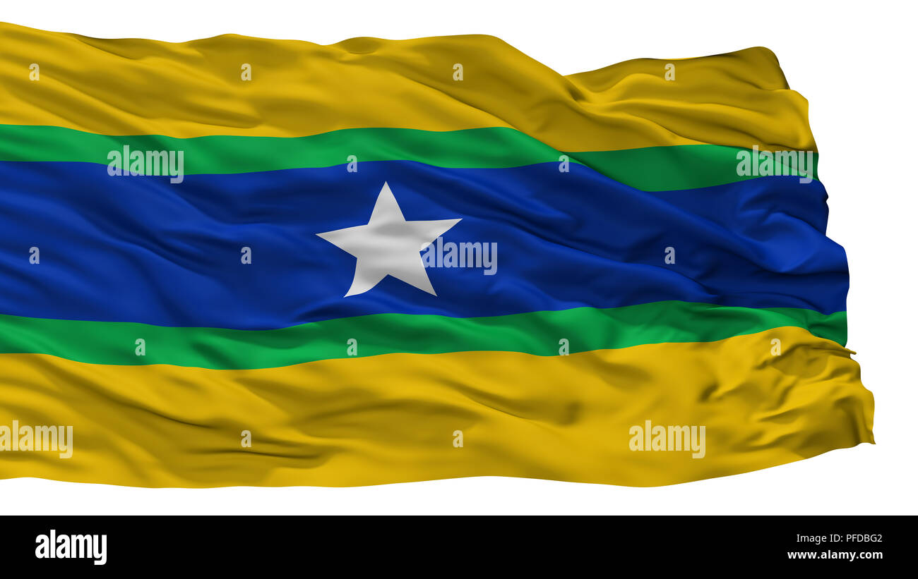 Piar City Flag, Venezuela, Isolated On White Background Stock Photo - Alamy