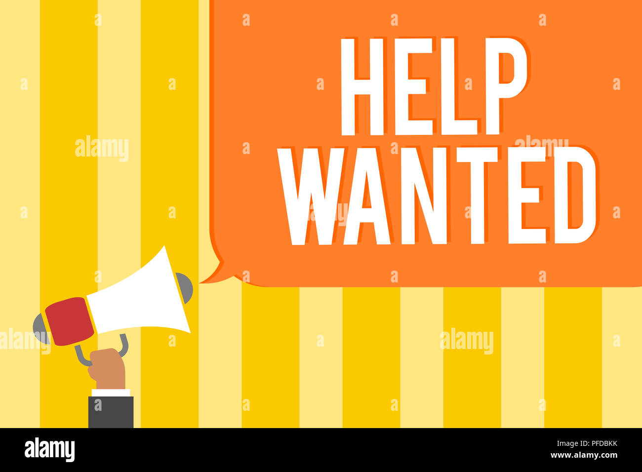 Text sign showing Help Wanted. Conceptual photo advertisement placed in ...