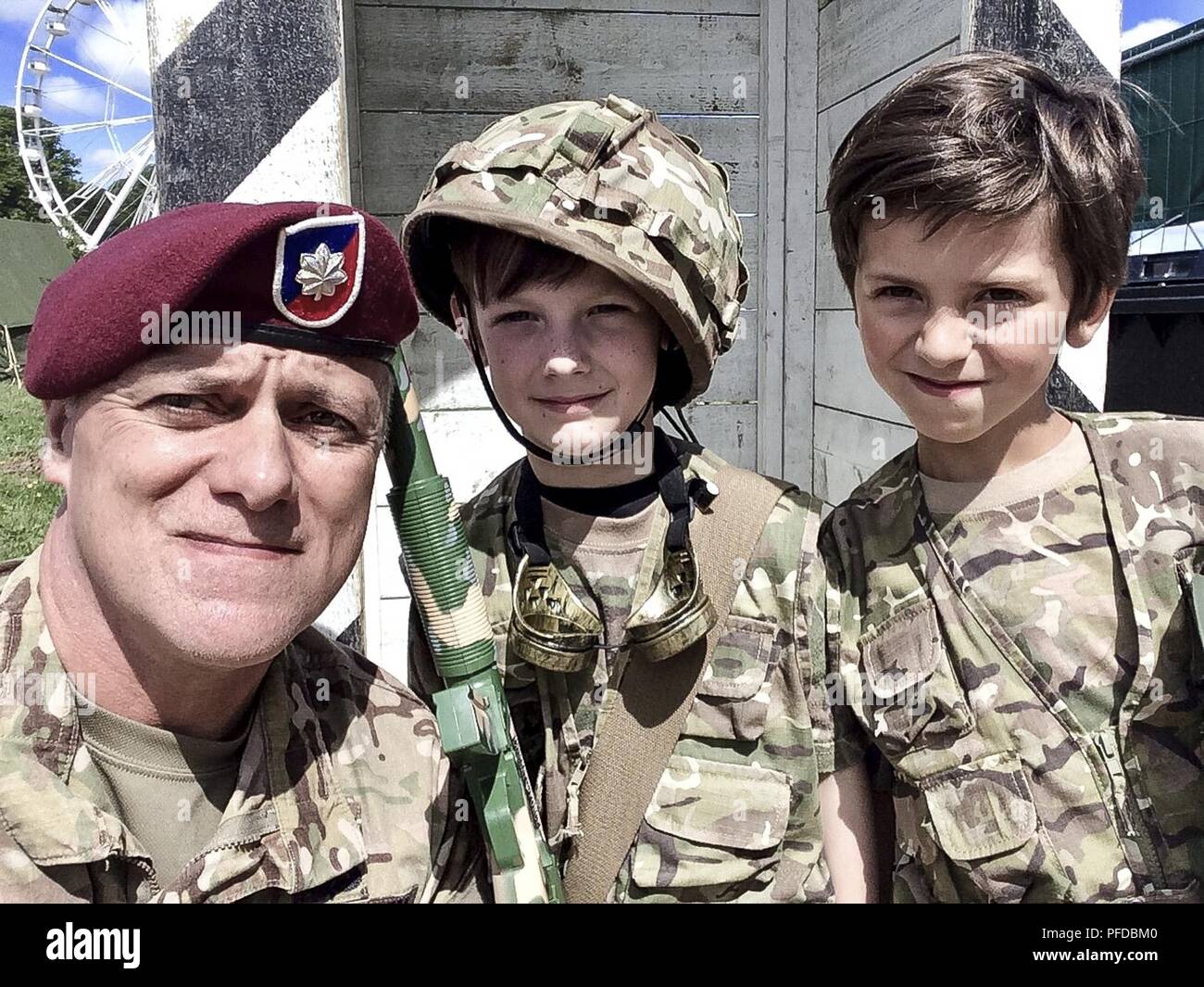 Lieutenant Colonel John Hall of the 173rd Airborne Brigade takes a ...