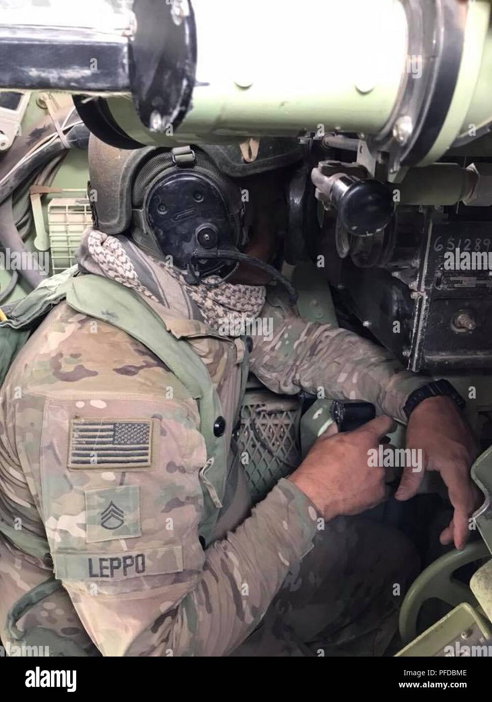 Staff Sgt. Joshua Leppo, brigade Bradley Fighting Vehicle master gunner ...