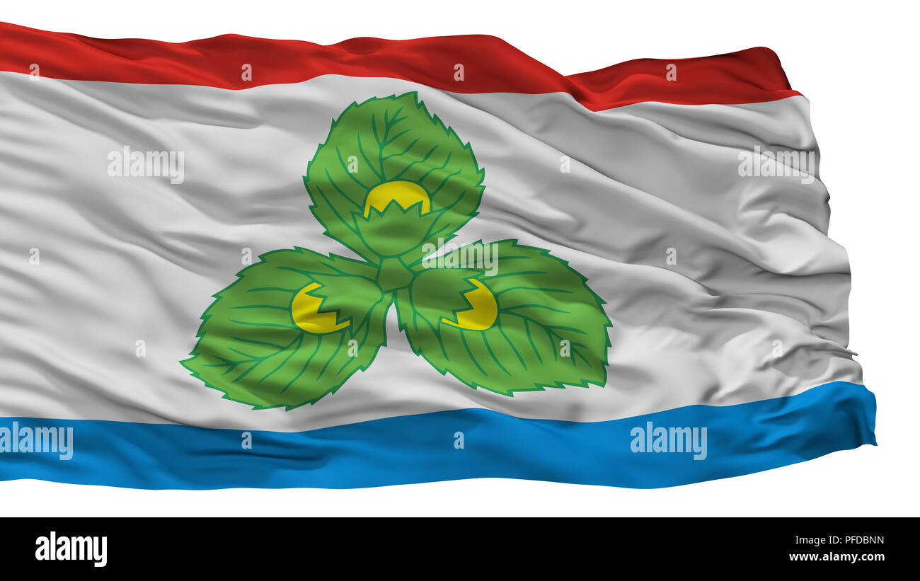Krasnoznamensk City Flag, Russia, Kaliningrad Oblast, Isolated On White ...