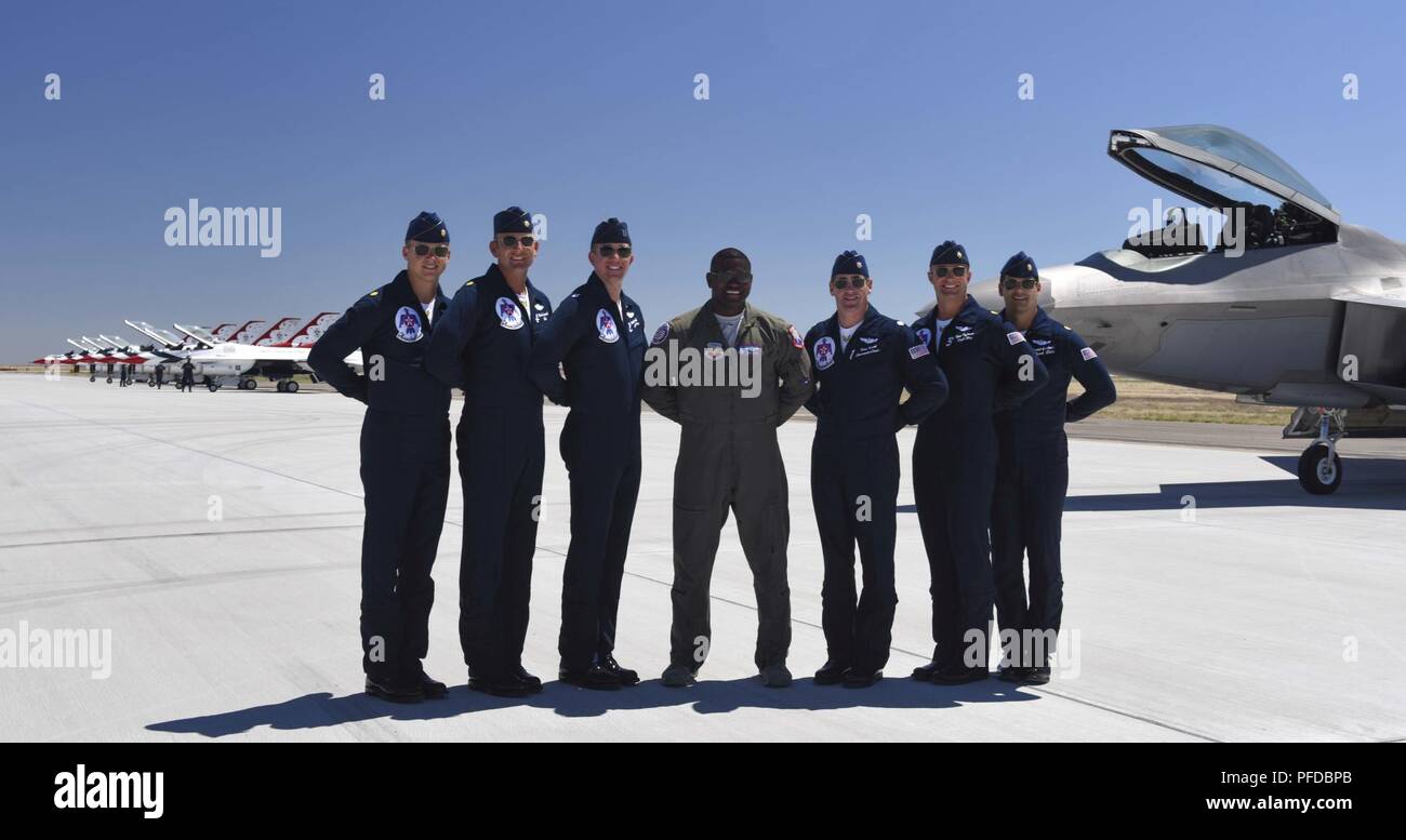 U.S. Air Force Maj. Paul "Loco" Lopez, F-22 Raptor Demonstration Team ...