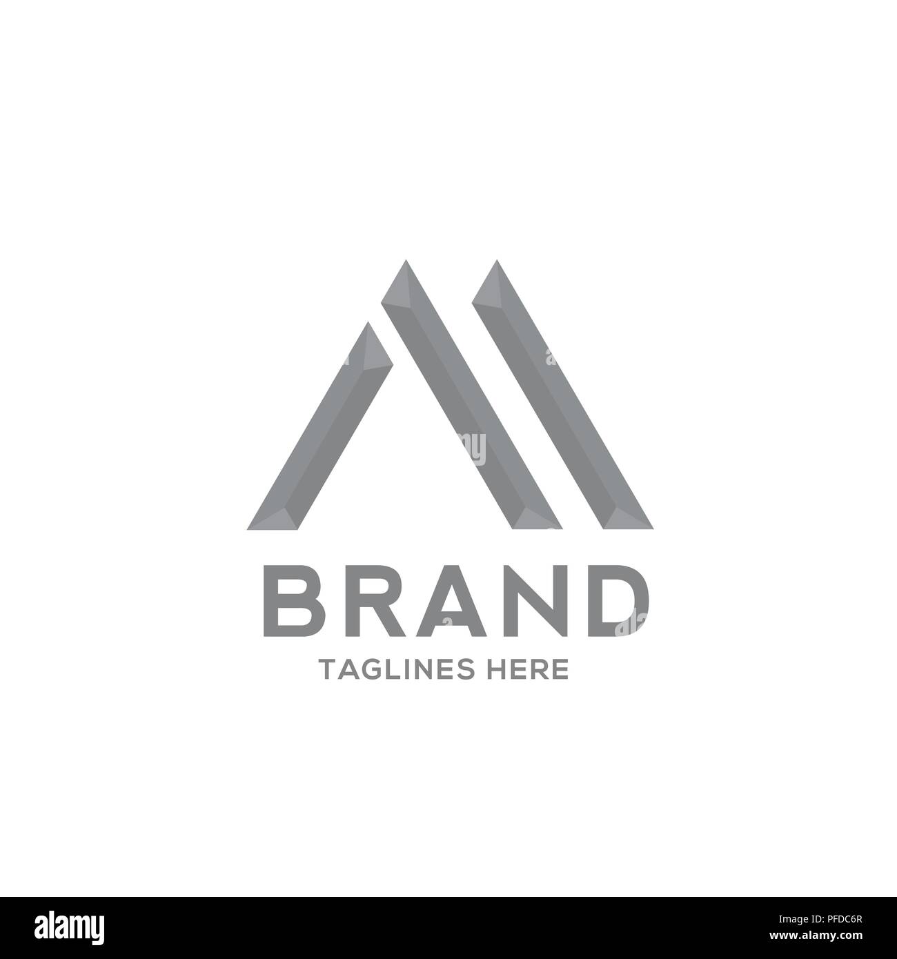 Letter M strong logo vector illustration template, letter M trend logo ...