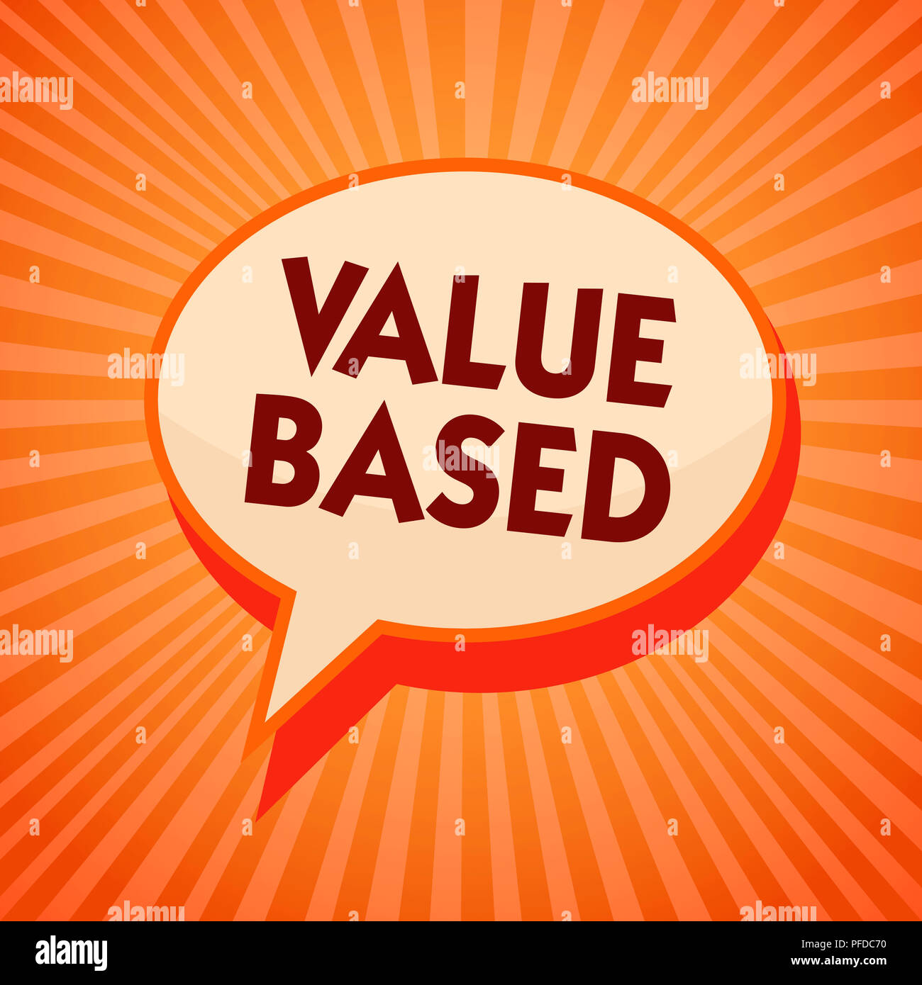 Word Writing Text Value Based Business Concept For Considering The