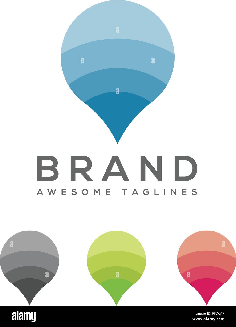 Map pointer pin icon vector filled flat sign solid colorful pin drop ...