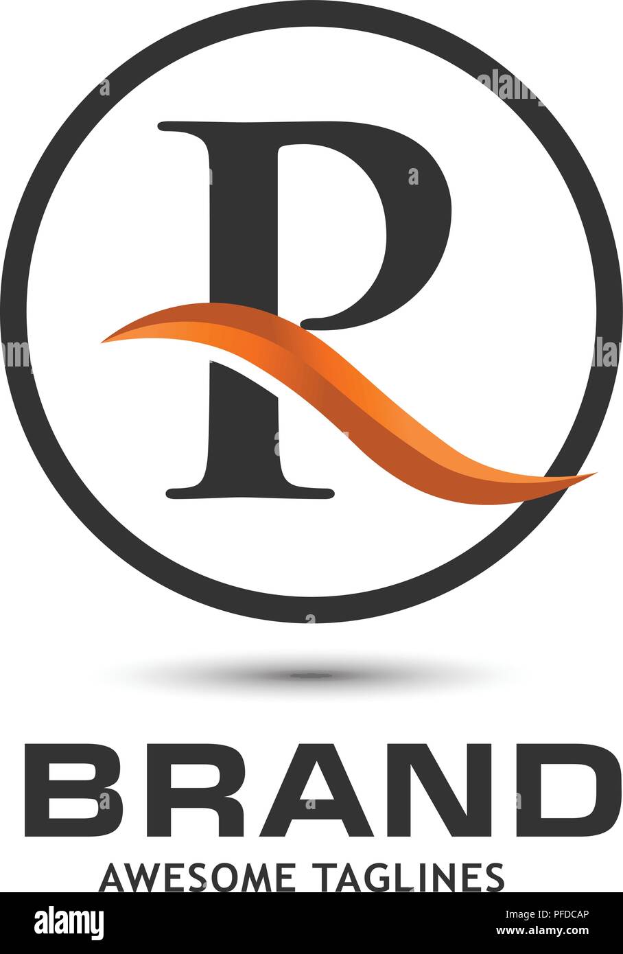 Business corporate letter R swoosh logo design template. Simple and ...