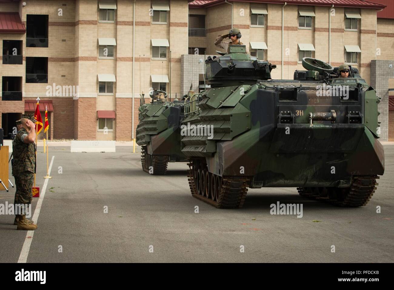 A U.S. Marine with 3rd Assault Amphibian Battalion (AABN), 1st Marine ...