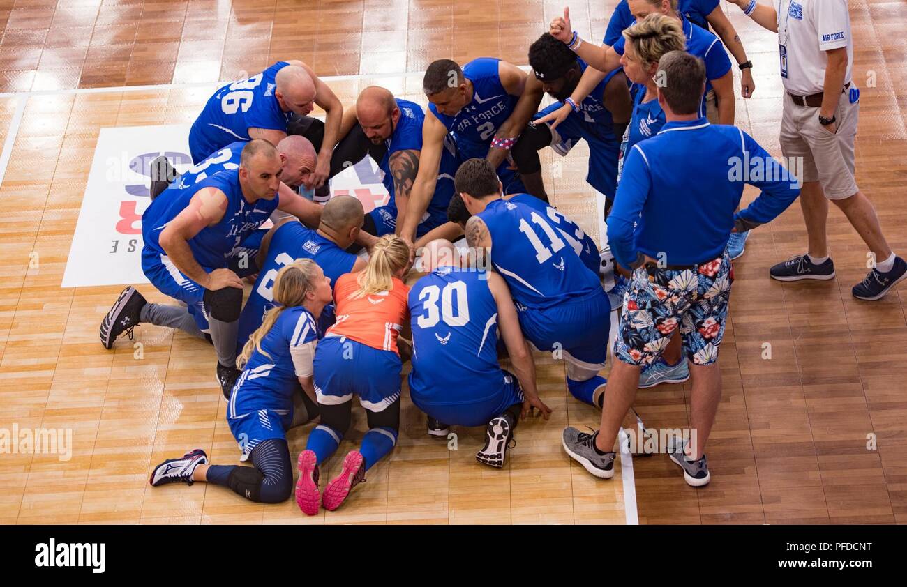 Team Air Force celebrates a win against Team SOCOM Stock Photo - Alamy