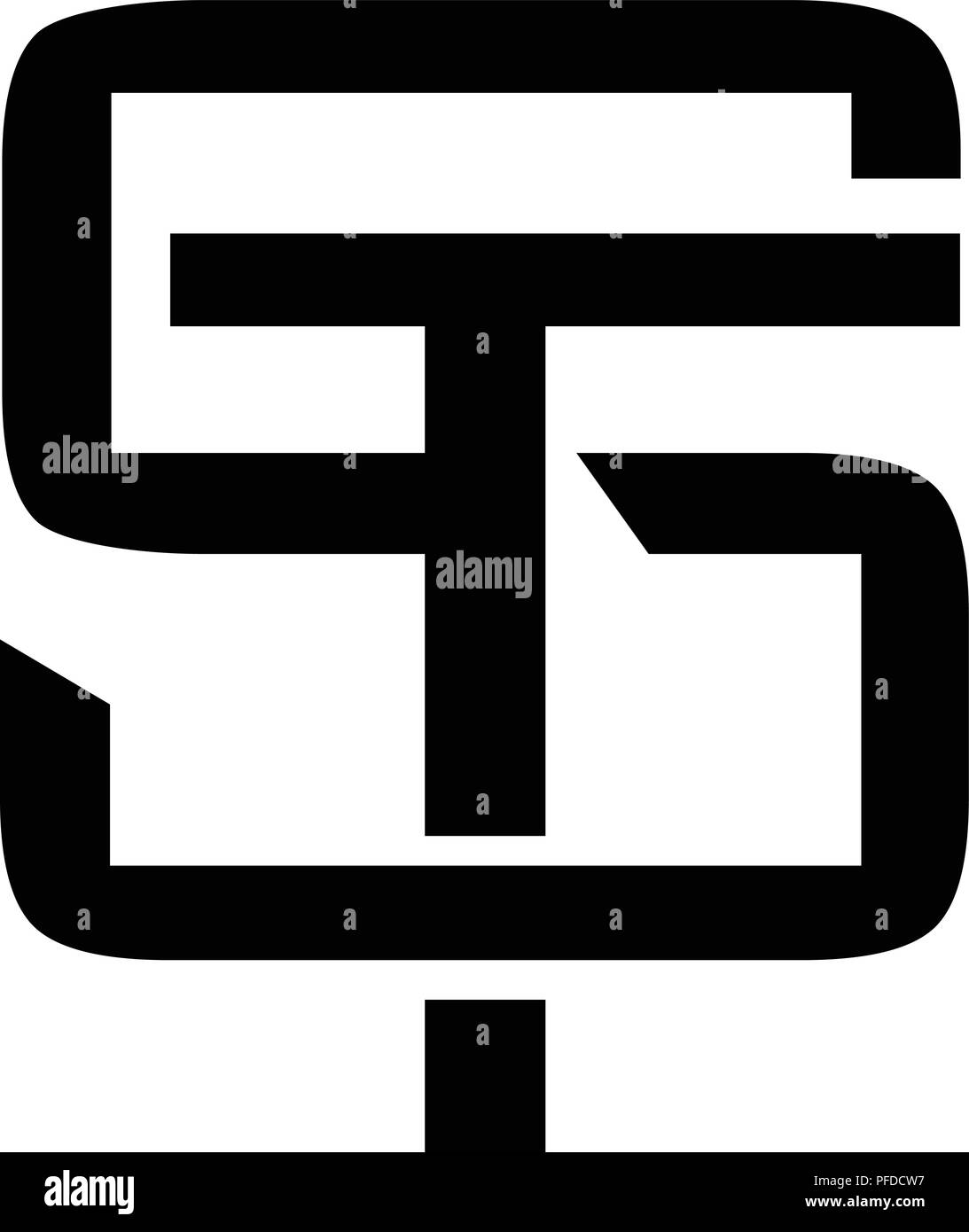 letter ST monogram logo design vector illustration template,, letter S ...