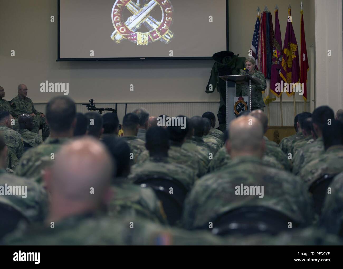 Brig. Gen. Heidi Hoyle, the 41st Chief of Ordnance, gives a speech at ...