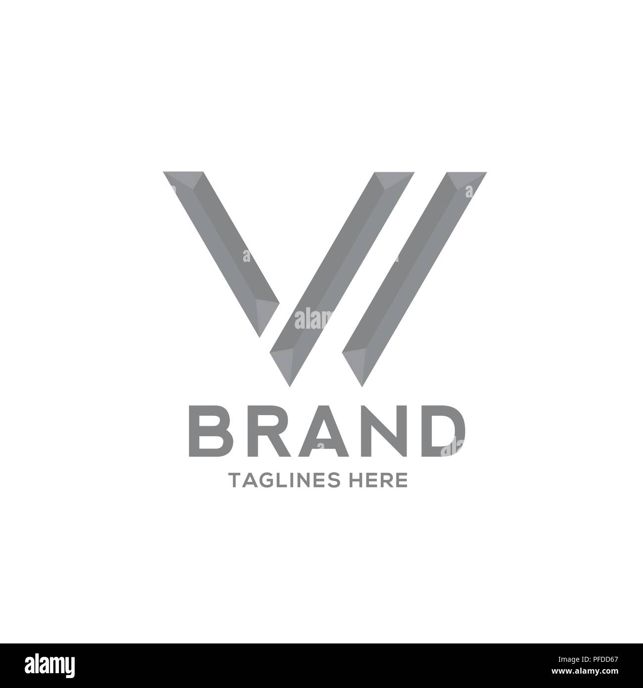 Letter W strong logo vector illustration template, letter W trend logo ...
