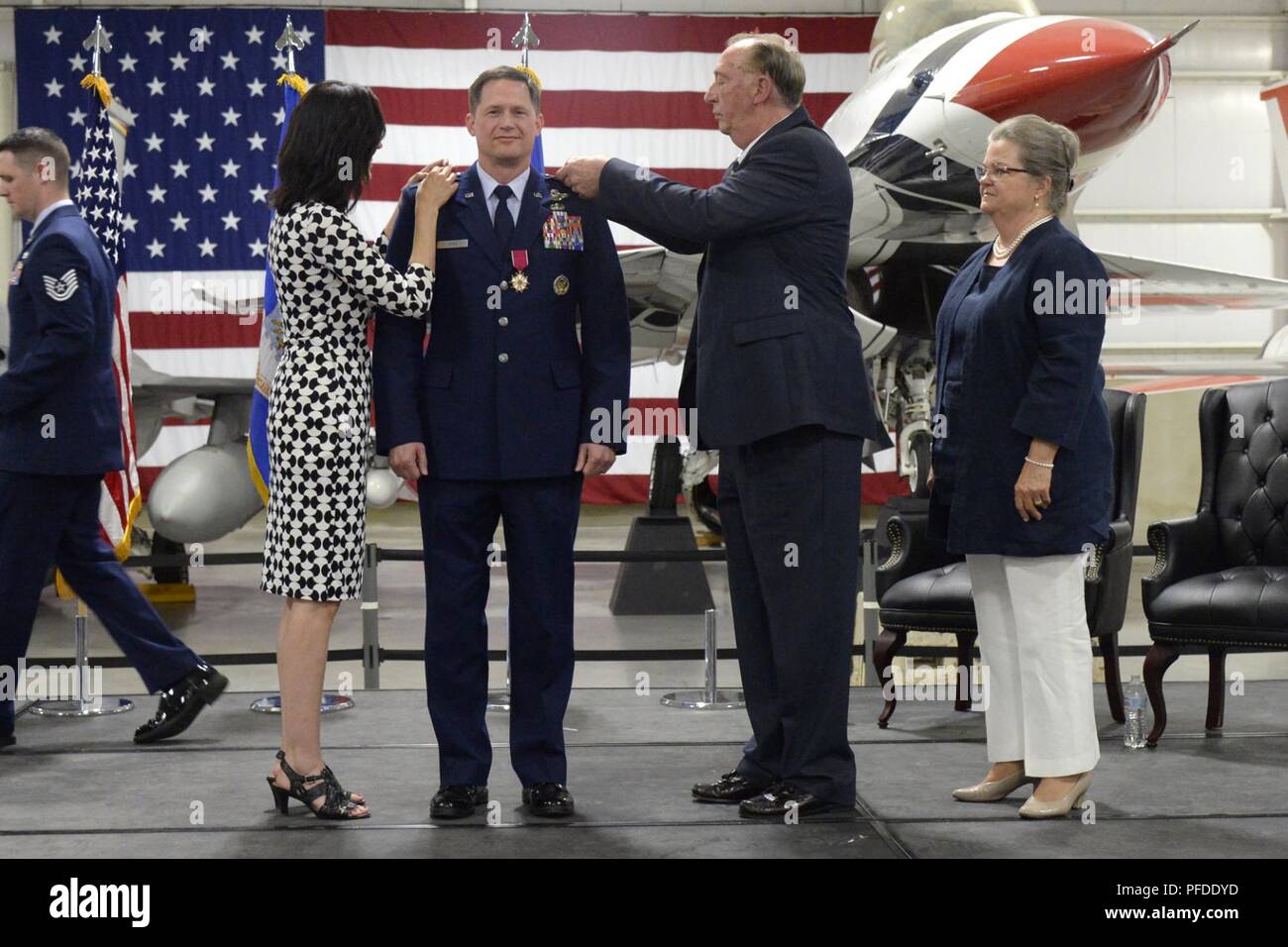 Family members pin new rank on Brig. Gen. David B. Lyons, 12th Air ...