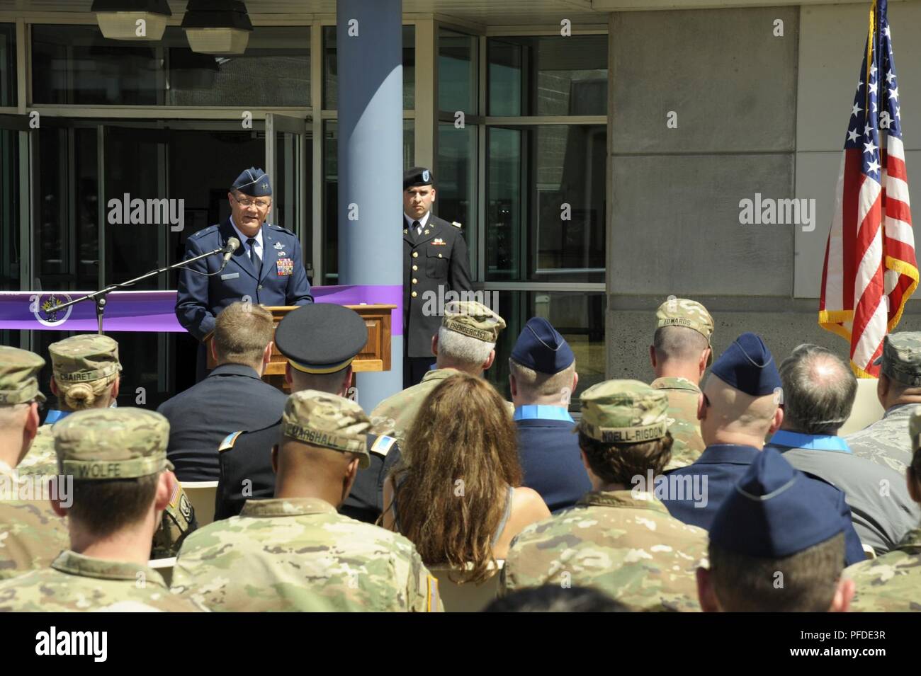 Maj. Gen. Michael E. Stencel, Adjutant General, Oregon, addresses those ...