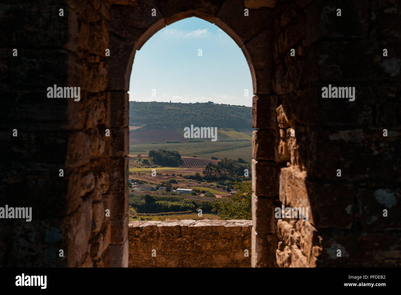 View through archway Stock Photo - Alamy