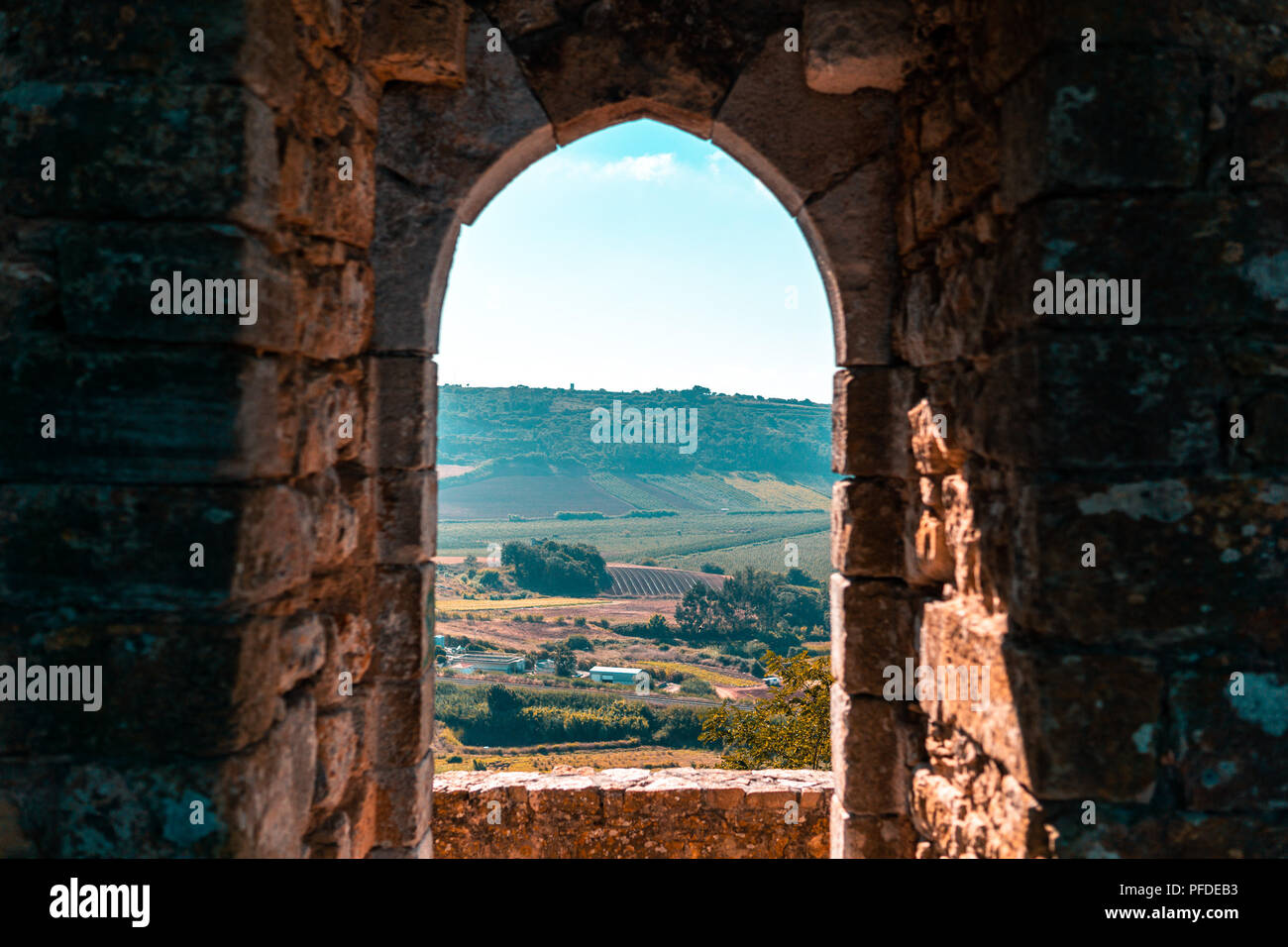View through archway Stock Photo - Alamy