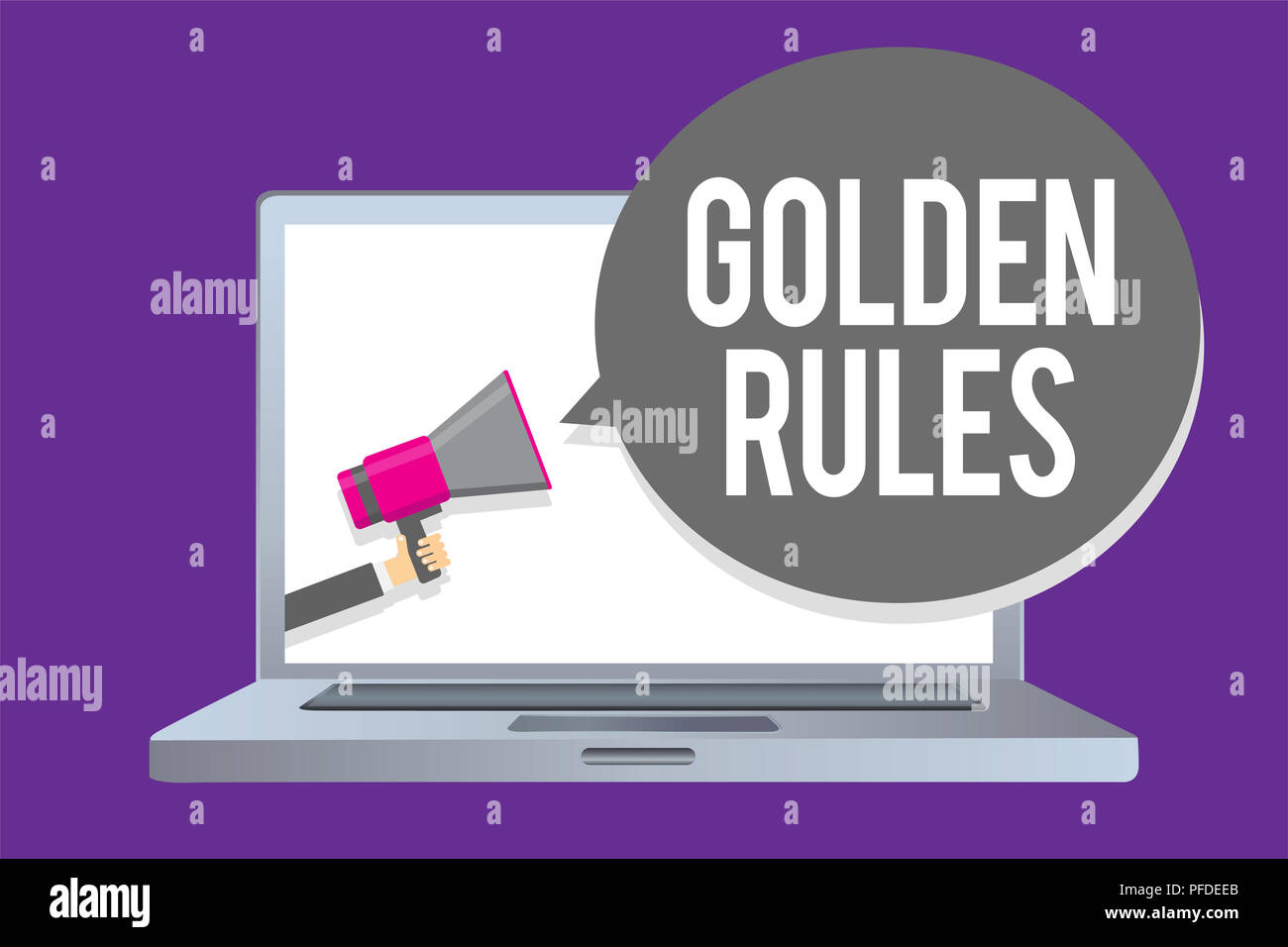 Word writing text Golden Rules. Business concept for Basic principle ...