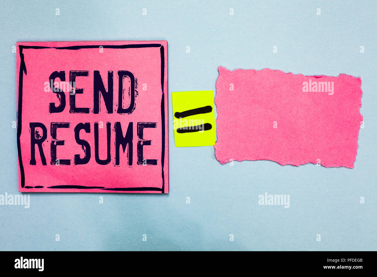 Writing note showing Send Resume. Business photo showcasing brief ...