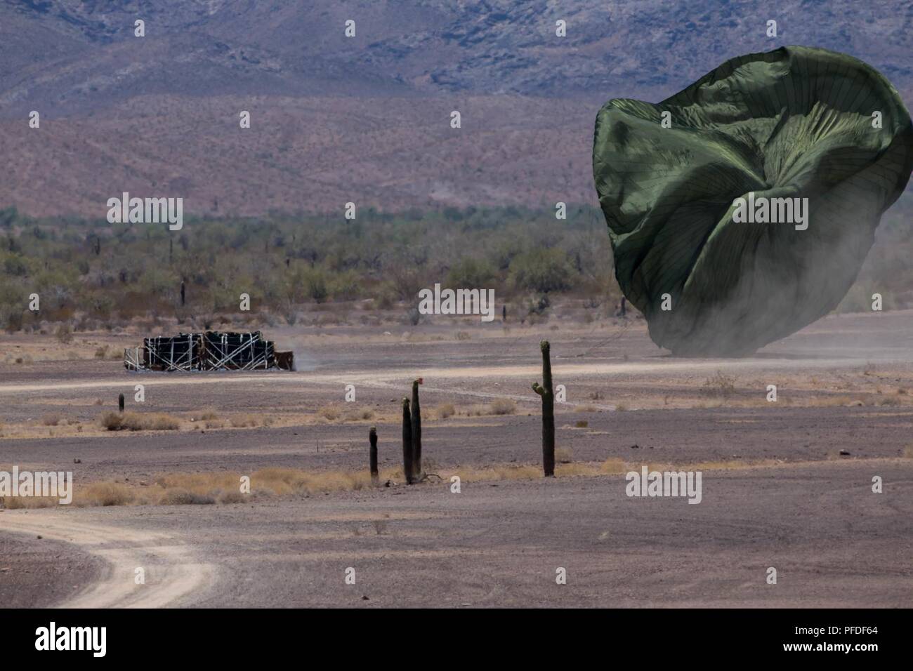 One of the five G-11 Cargo Parachutes collapse after successfully ...