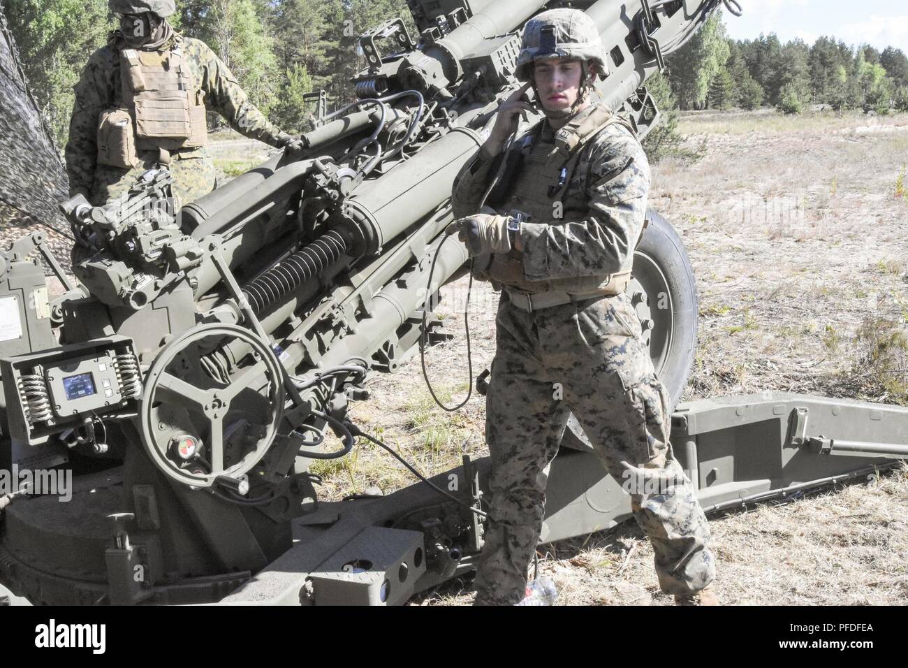 A Marine with India Battery, 3rd Battalion 14th Marine Regiment ...