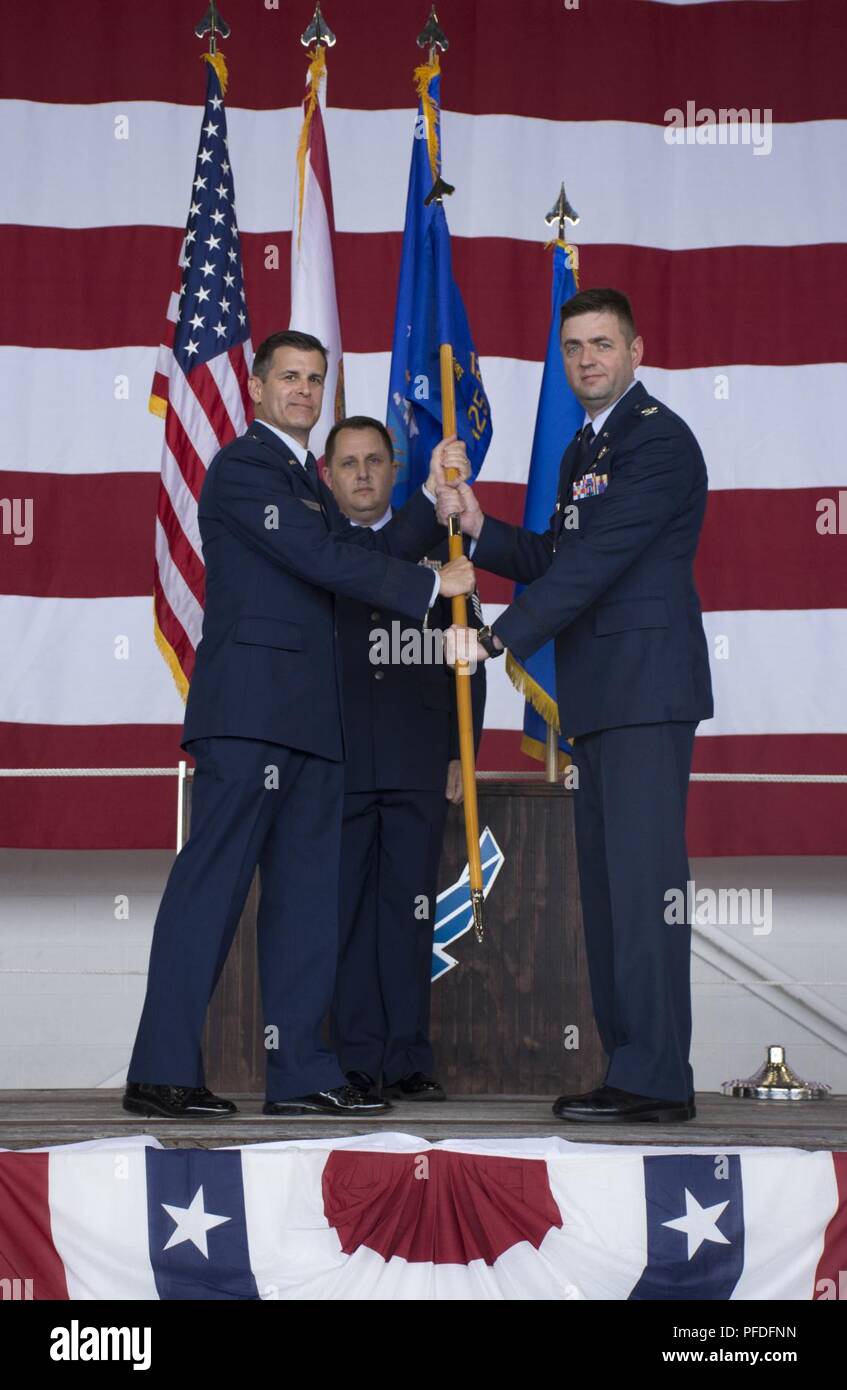 Brig. Gen. Brian Simpler (left), Florida Air National Guard commander ...