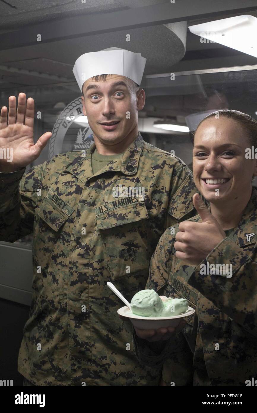 U.S. Marine Corps Staff Sgt. Devin Kinsey, a communications maintenance ...