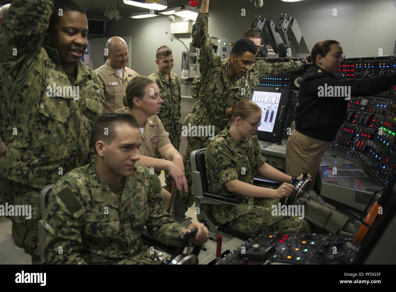 BANGOR, Wash. (June 11, 2018) Sailors assigned to the Gold crew of the ...