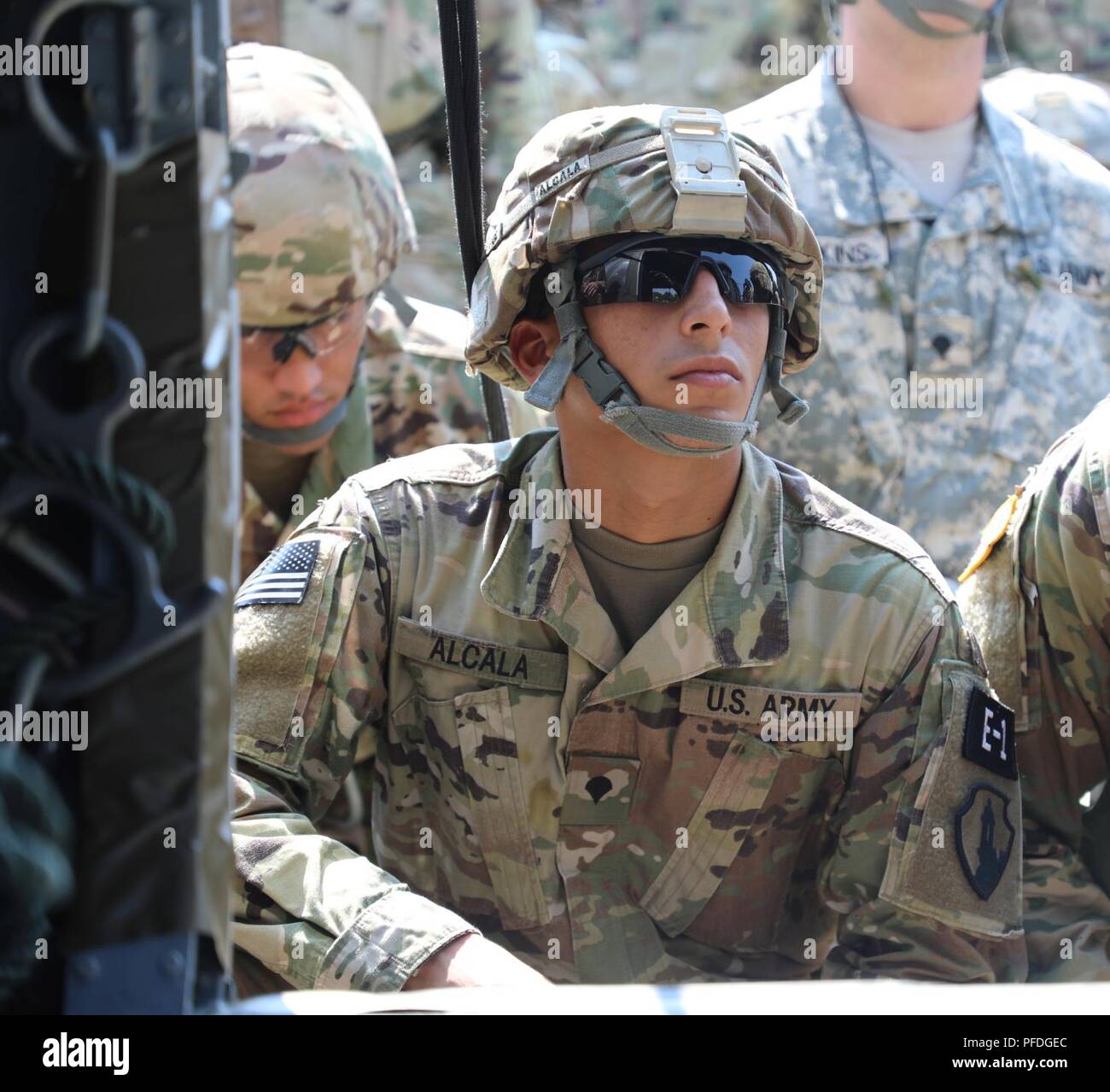 Spc. Alejandro Alcala, an ammunition specialist with the 266th Ordnance ...