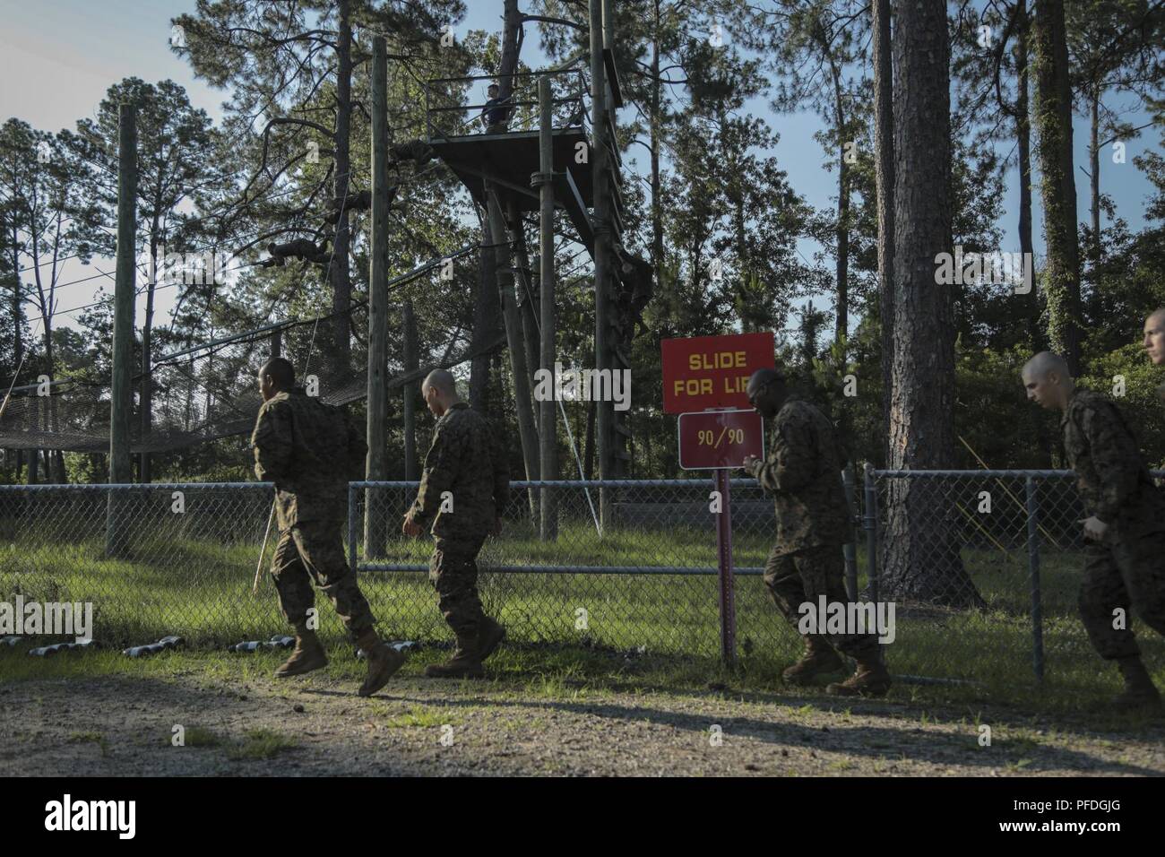 U.S. Marine Corps recruits with India Company, 3rd Recruit Training ...